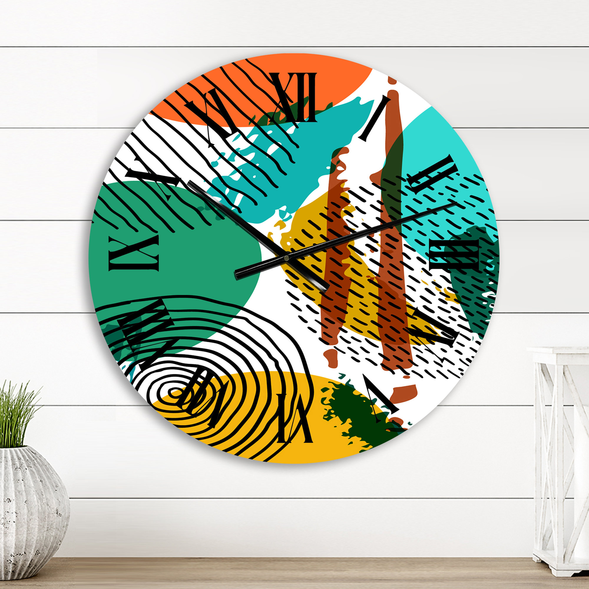 East Urban Home Geometric Typography Retro Abstract Minimal X - Mid ...