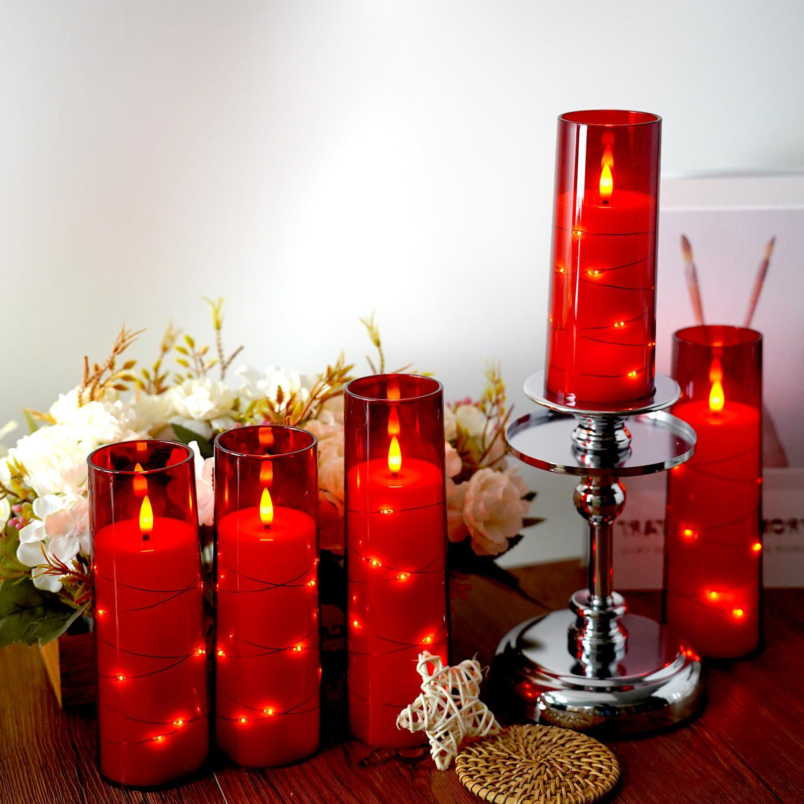 The Holiday Aisle® Flameless Candles, Battery-operated LED pillar ...
