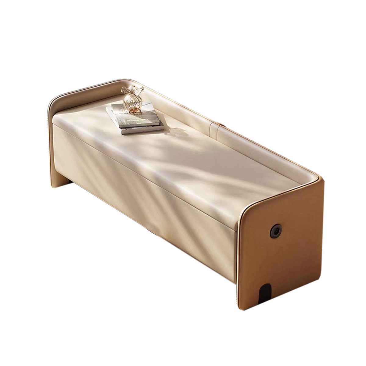 Hokku Designs Light Luxury Bedside Stool Storage Bed Solid Wood Shoe ...