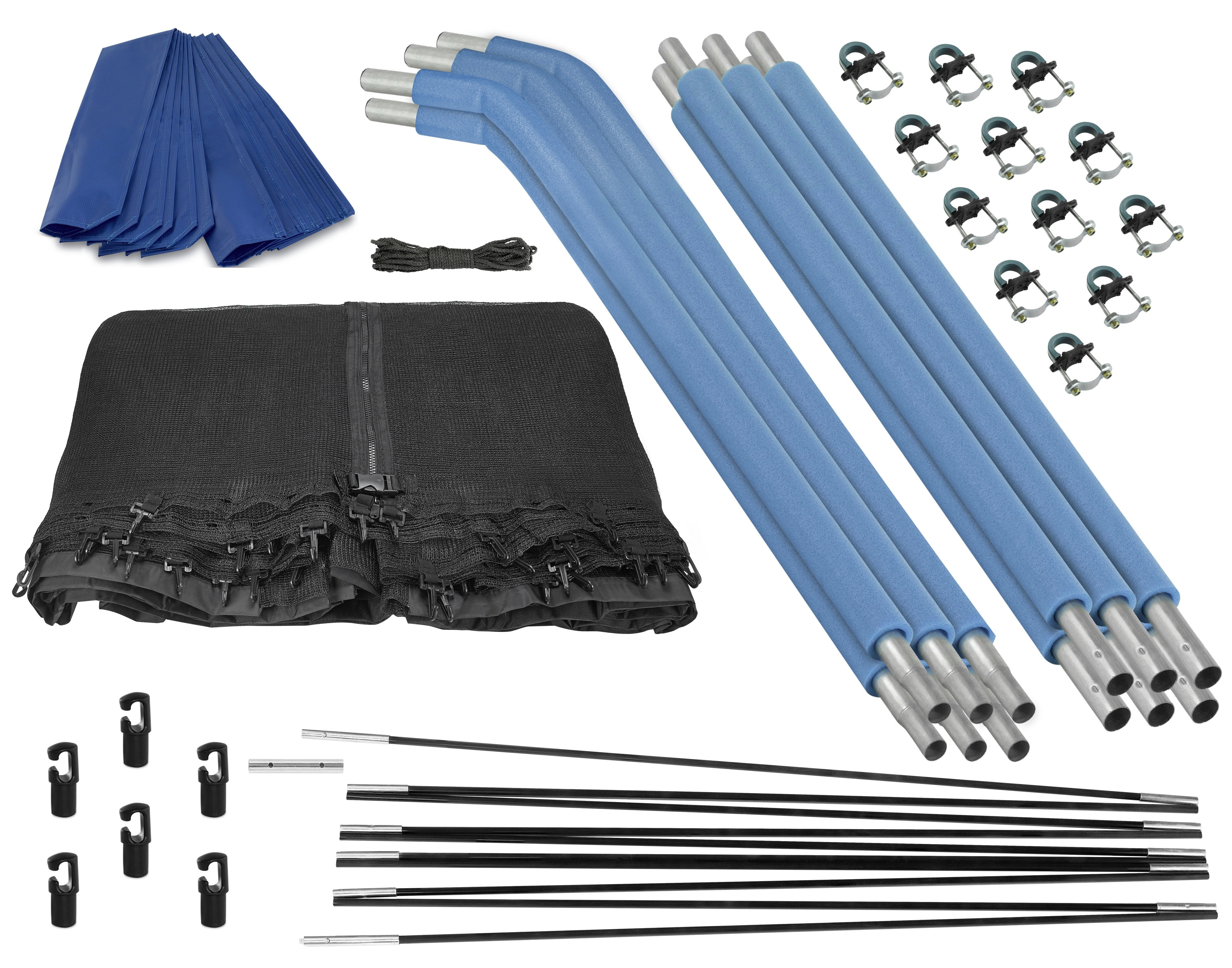 Upper Bounce Machrus 8' Trampoline Safety Enclosure with Net, Poles and ...