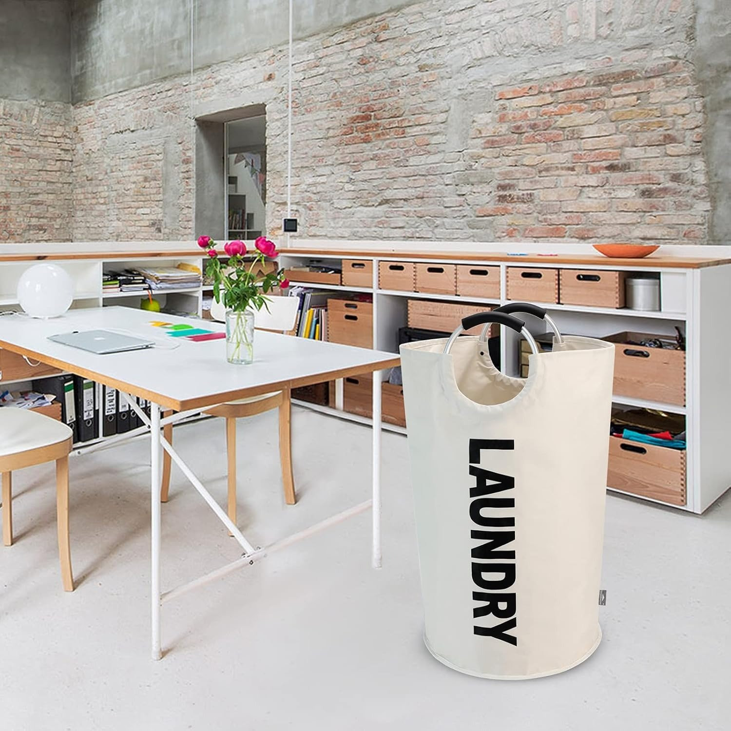 Ebern Designs Foldable Fabric Laundry Basket Dirty Clothes Bucket | Wayfair