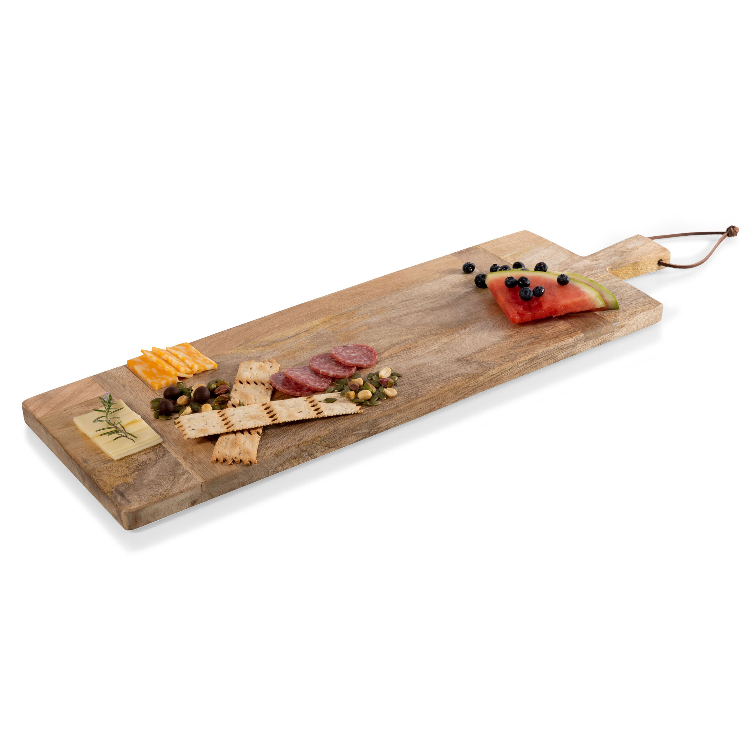 Millwood Pines Ravi Rectangular Long Charcuterie Board - Wood Serving ...