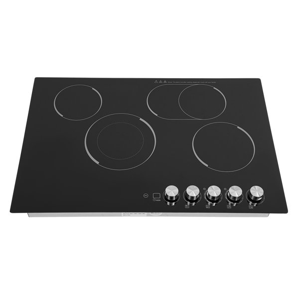 JOYDING 4 Burners Electric Cooktop Countertop Embedded Stovetop Knob ...