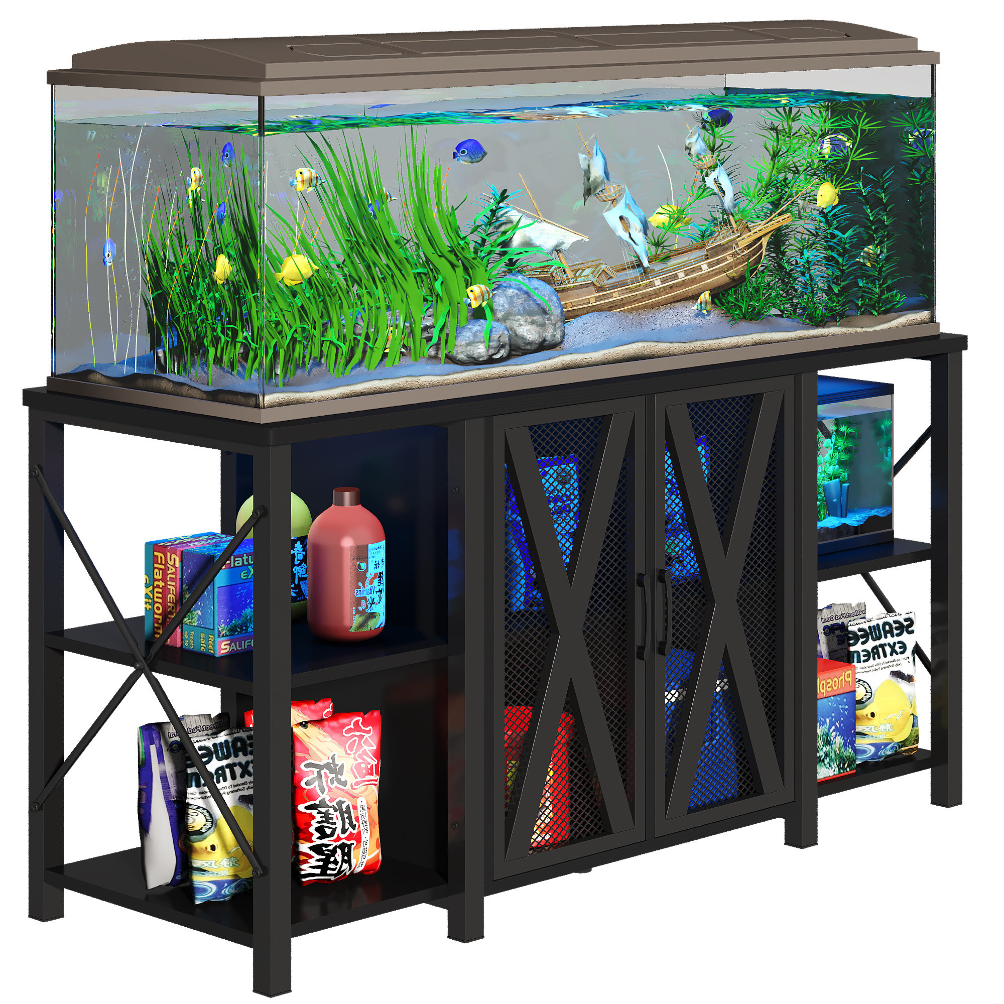 Longshore Tides 17 Storeys 90-120 Gallon Aquarium Or Terrarium Stand ...