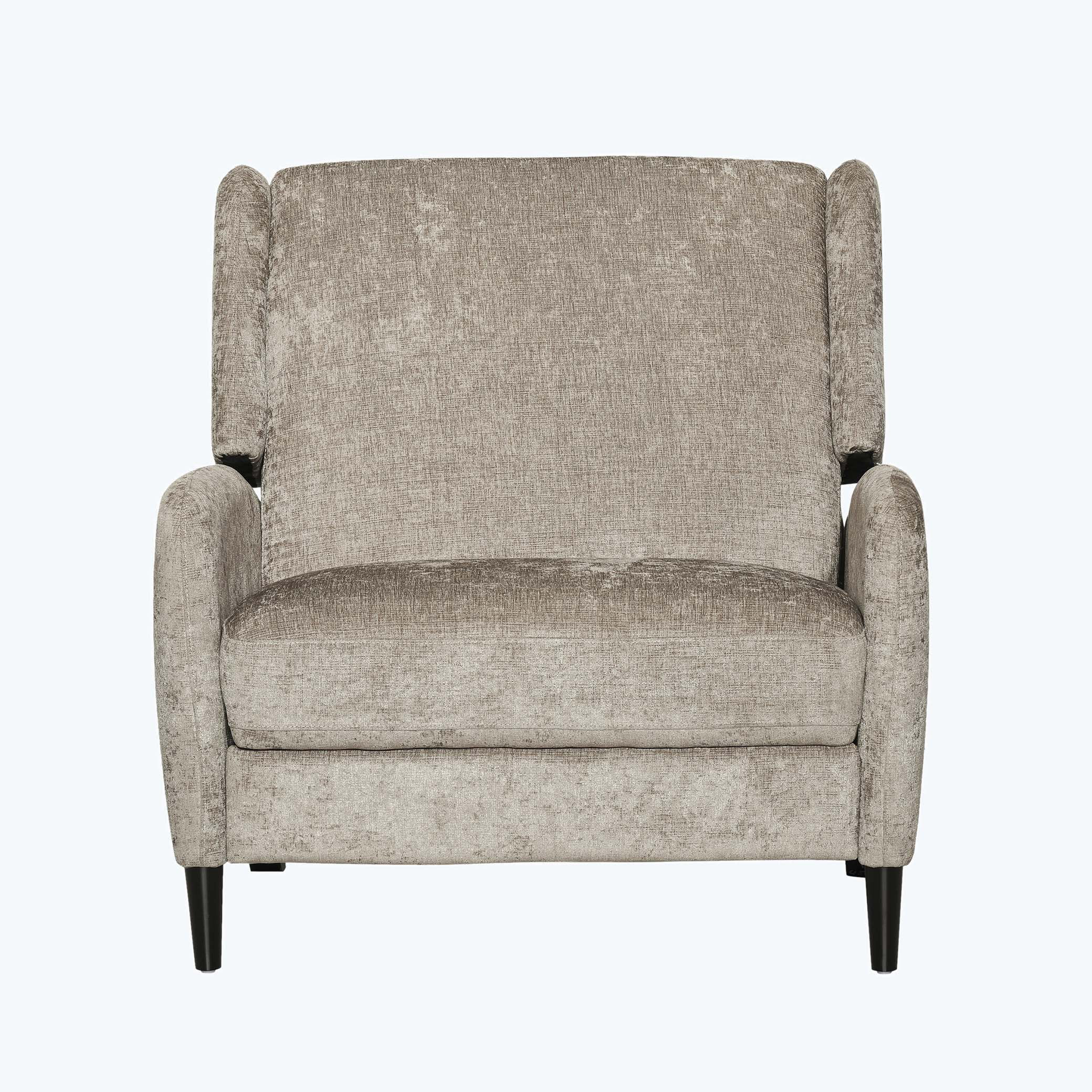 Latitude Run® Oversized Textured Fabric Pushback Recliner Dark Beige ...