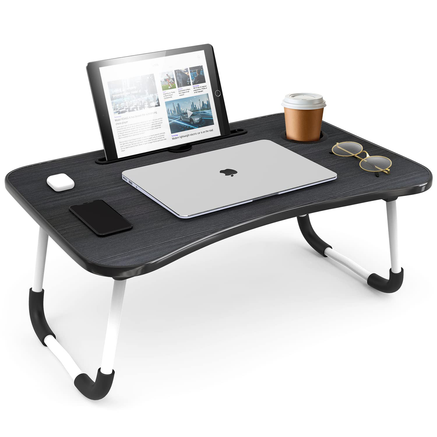 Ebern Designs Laptop Bed Tray Table, Adjustable Laptop Stand, Portable ...
