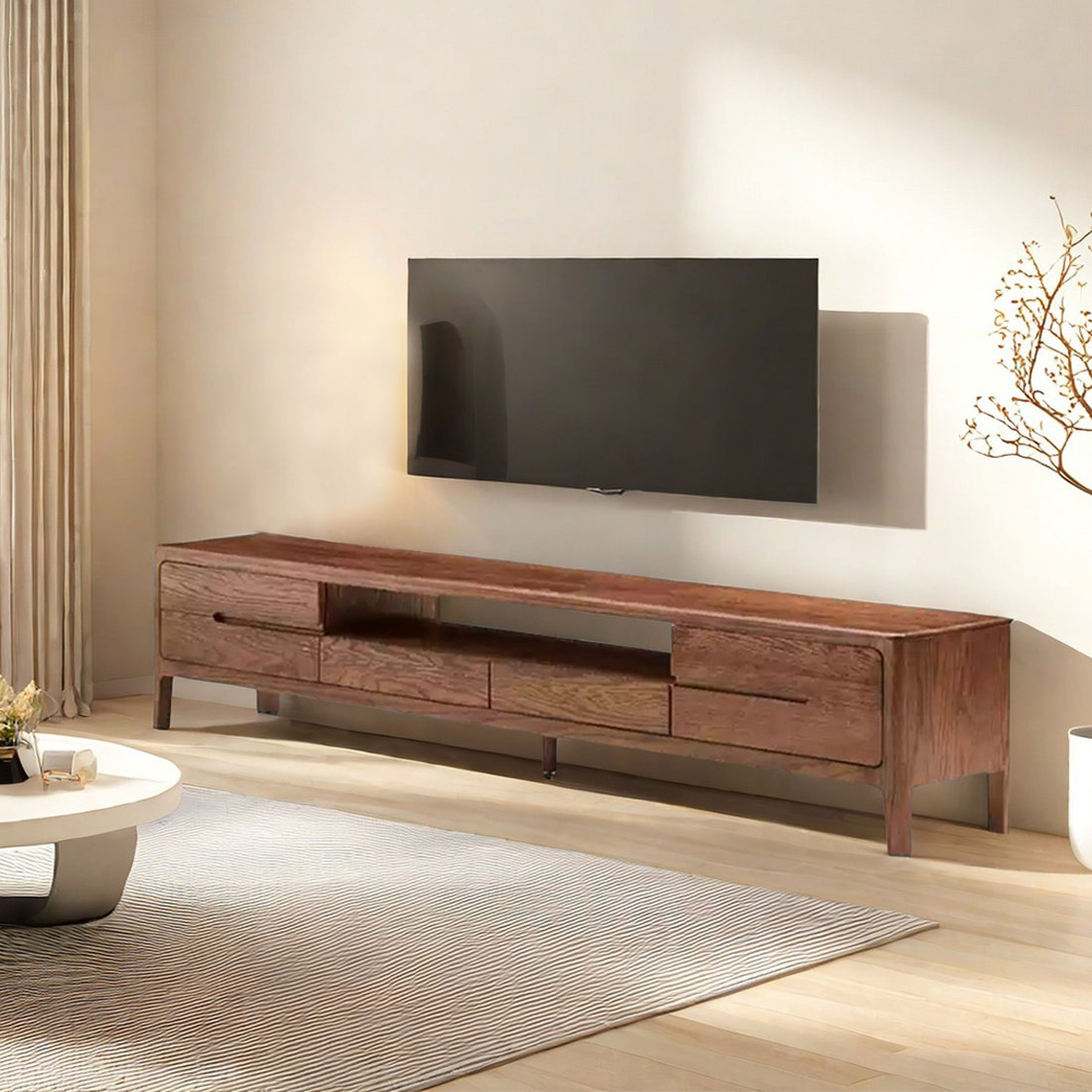 ComfyFurnituress Modern Simplicity Oak Wood TV Stand - Wayfair Canada