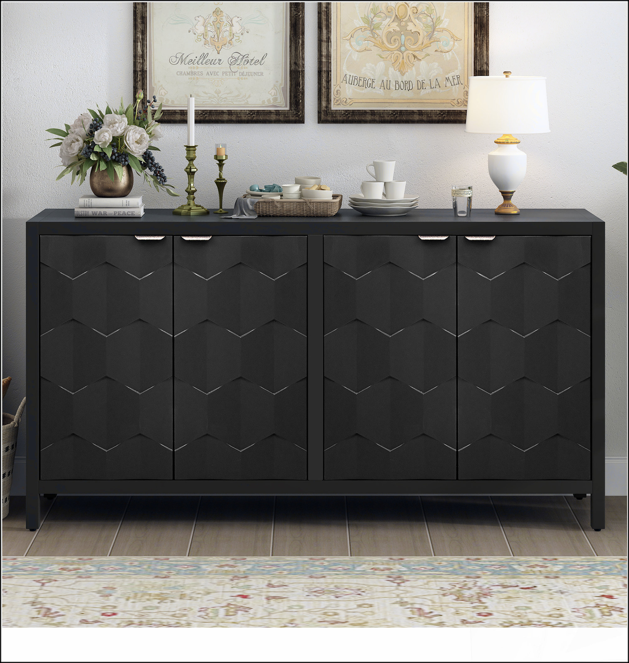 Ivy Bronx 51.2'' Tall Lighted Display Cabinet with Tempered Glass, Metal Frame, and LED Lighting ...