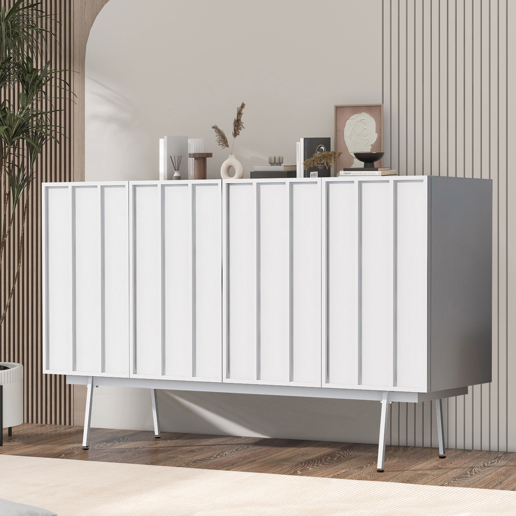 Ebern Designs Bethinn 55.3'' 4 Doors Sideboard Cabinet - Wayfair Canada