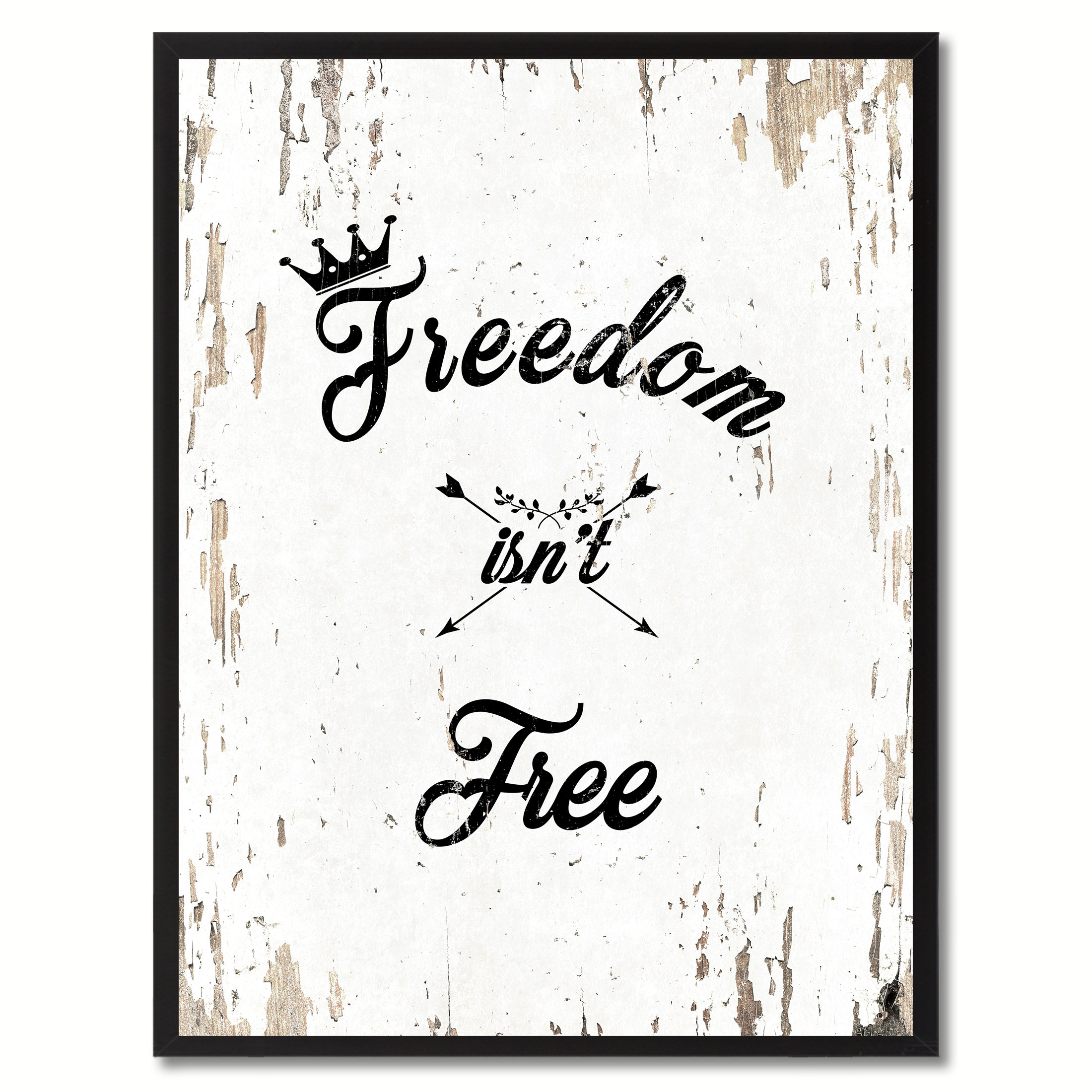 Wrought Studio Freedom isn't Free - Picture Frame Textual Art Print on ...