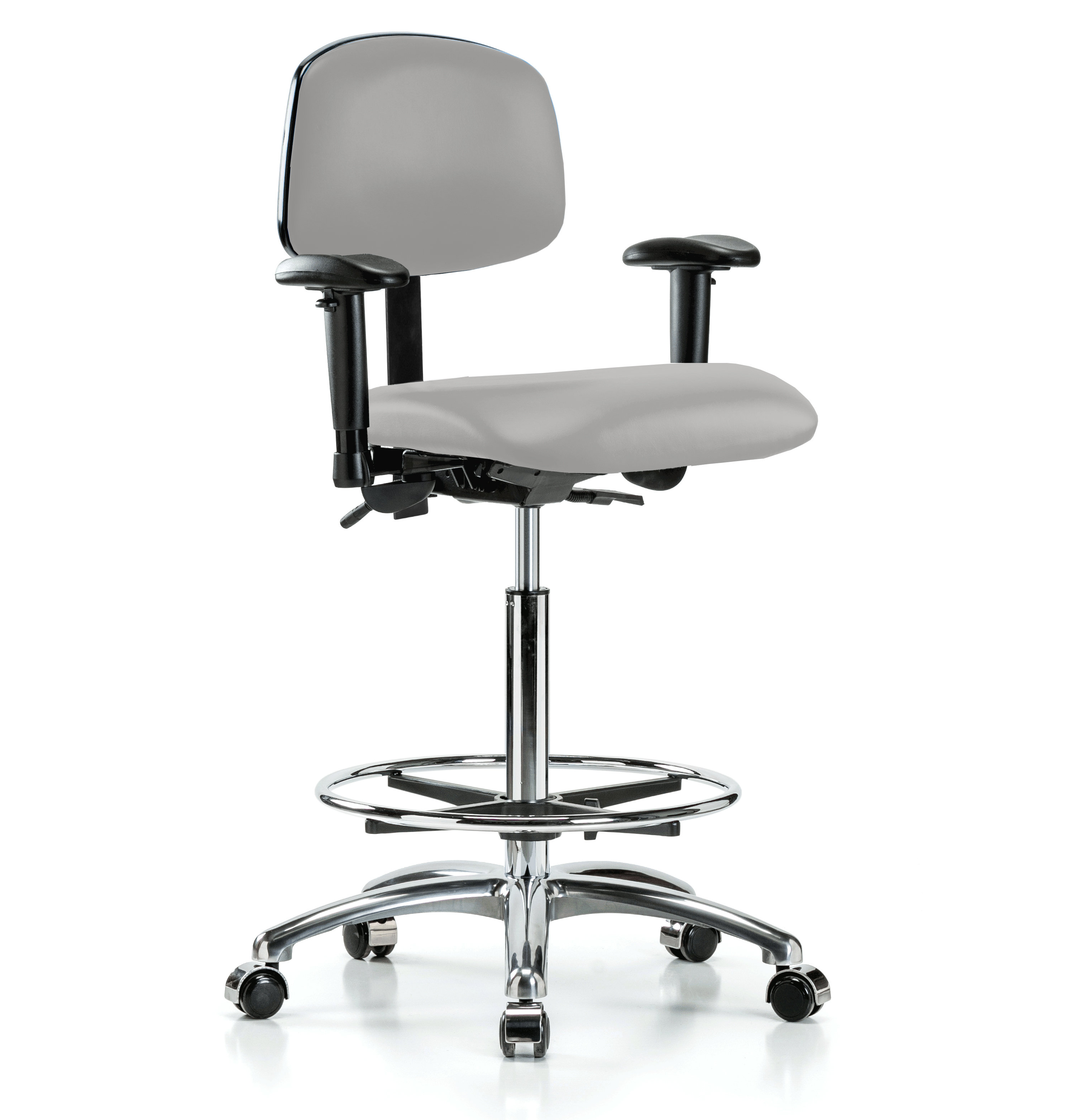 Perch Chairs & Stools PERCH Chrome Multi-Task Office Chair with ...