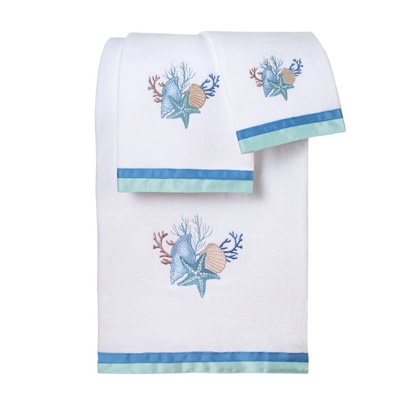 Rosecliff Heights Tergel Nautical Seashell 3 Piece 100% Cotton Hand ...