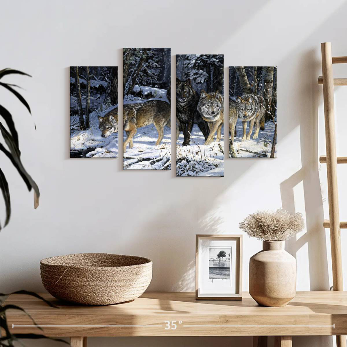 Ebern Designs On The Night Trail - Wolves | Wayfair