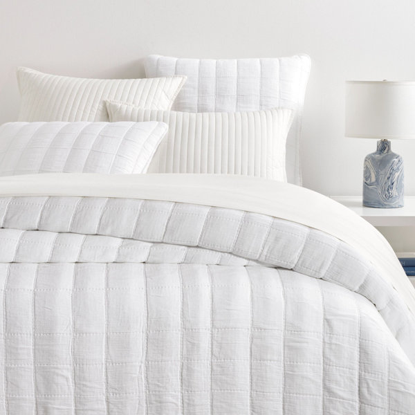 Pine Cone Hill Monet White Quilted Coverlet | Wayfair