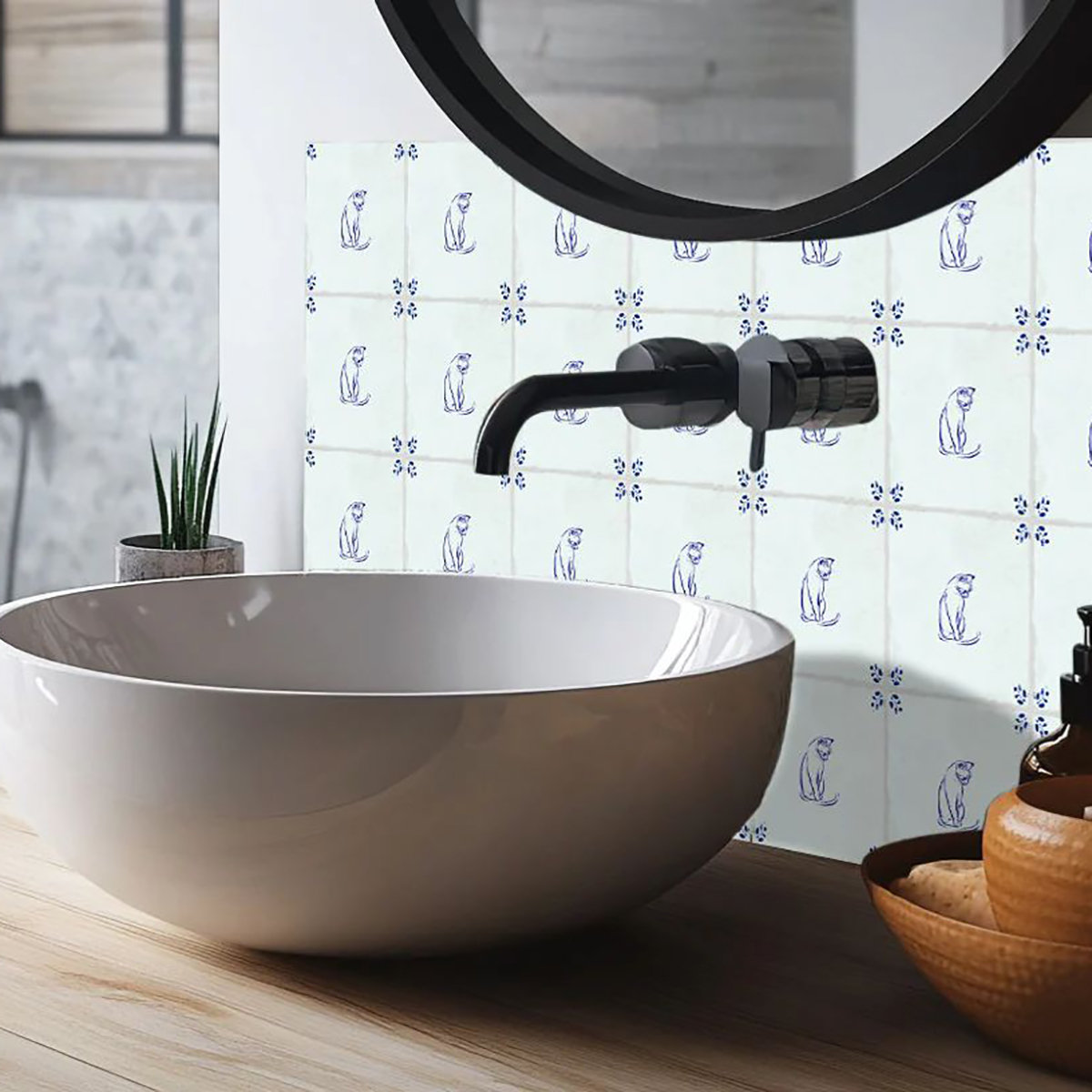 Mi Alma Carrelage mosaïque auto-adhésif en vinyle 7 po x 7 po (ensemble ...