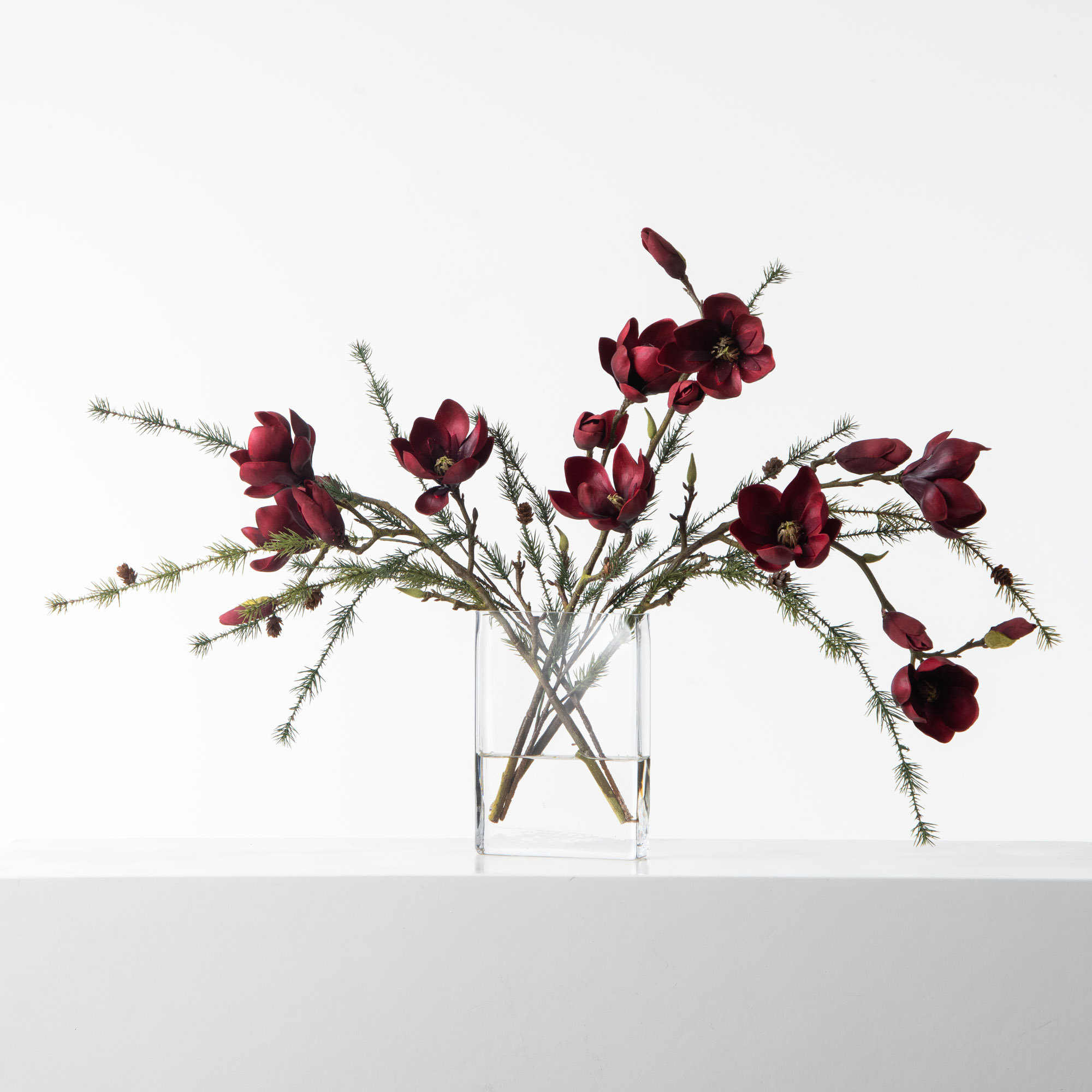 DarbyCreekTrading Magnolia Floral Arrangements in Vase | Wayfair