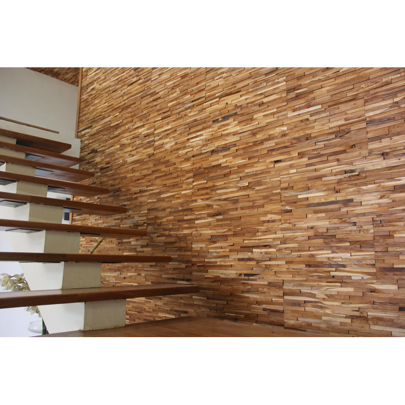 Java Creations Matrix 12" x 48" Reclaimed Engineered Wood Wall ...