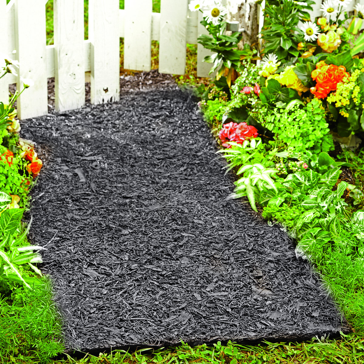 Arlmont & Co. Raedon Permanent Mulch Recycled Rubber Pathway & Reviews ...