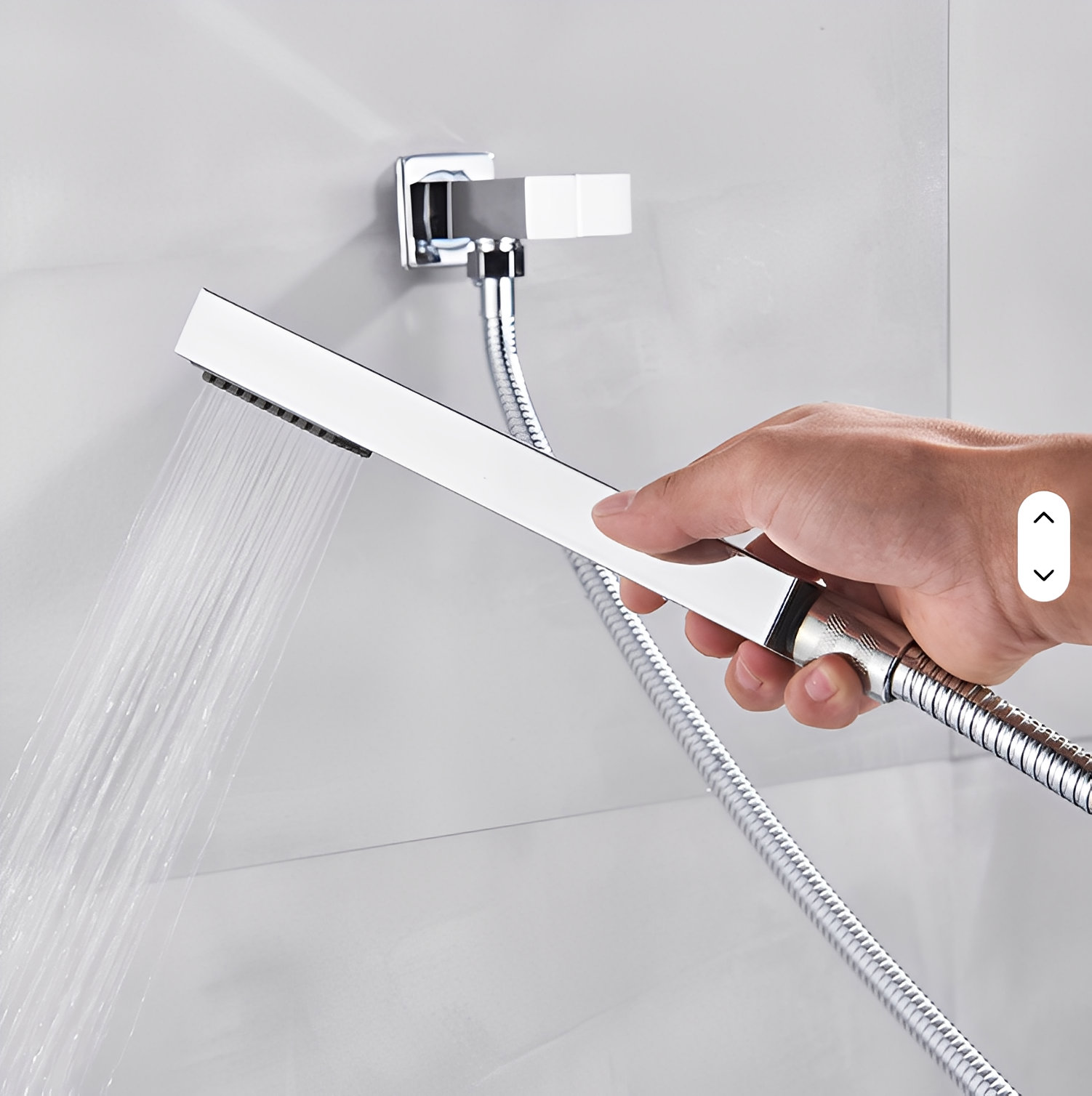 Sani Canada Chrome Square 12" Rain Shower Head 3 Way Functions Hand And ...