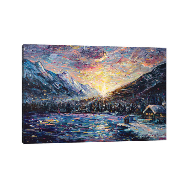 Alpen Home First Snow by Jeff Johnson - Wrapped Canvas Painting ...