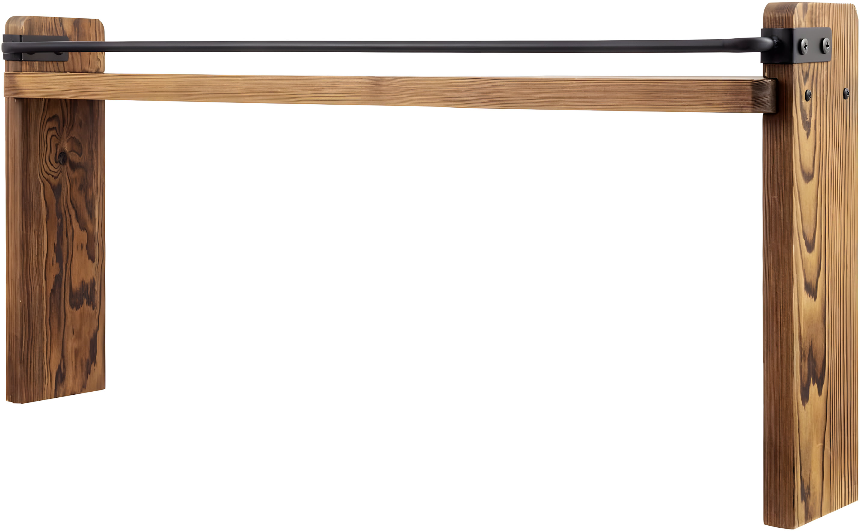 17 Stories Stove Top Spice Rack Organizer - 33 Inch Rustic Solid Wood ...