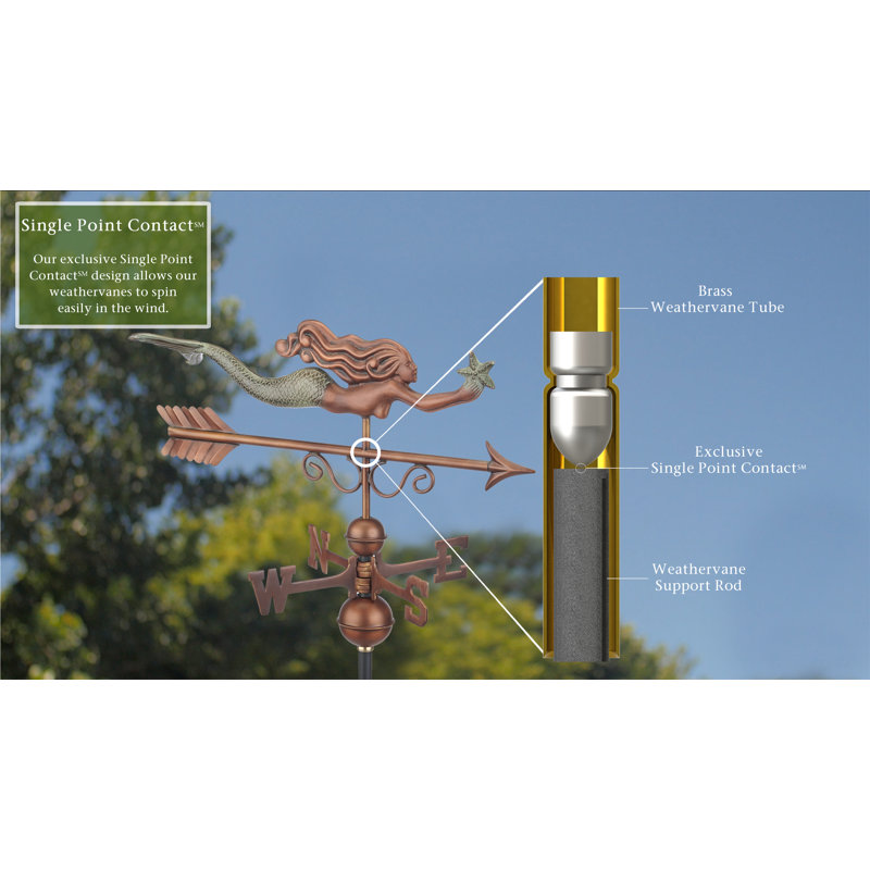 Dovecove 28'' H Metal Nautical Weathervane & Reviews | Wayfair