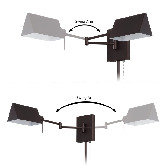 Willa Arlo Interiors Rawtenstall Iron Swing Arm Sconce & Reviews | Wayfair
