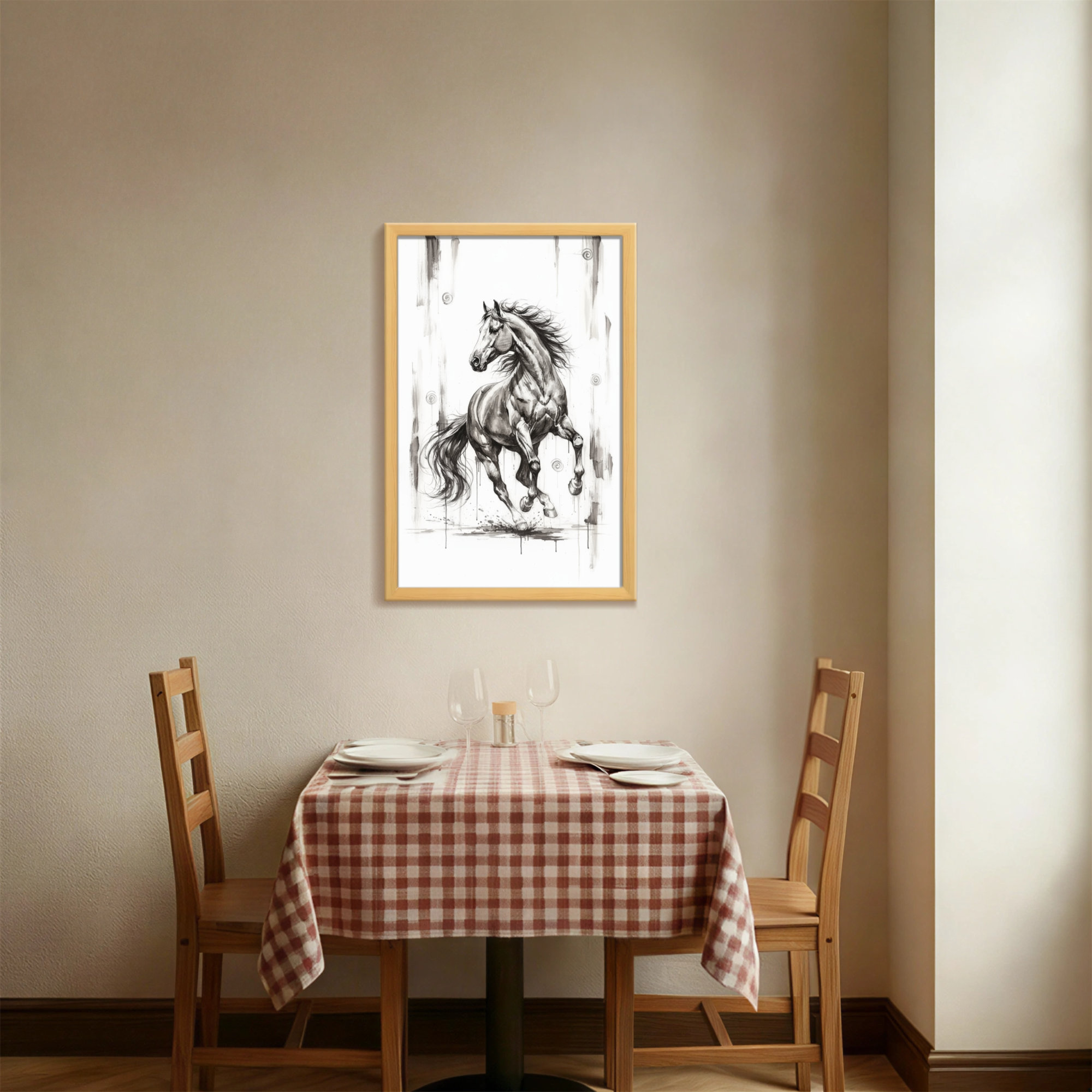 Latitude Run® Animals Dynamic Horse Sketch Art Print | Wayfair