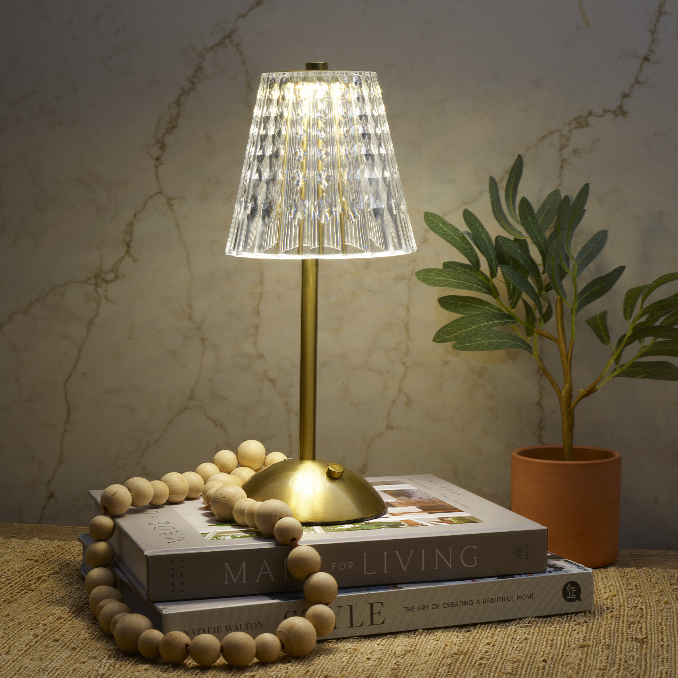 Elements Acrylic LED Rechargeable Portable Tabletop Lamp | Wayfair