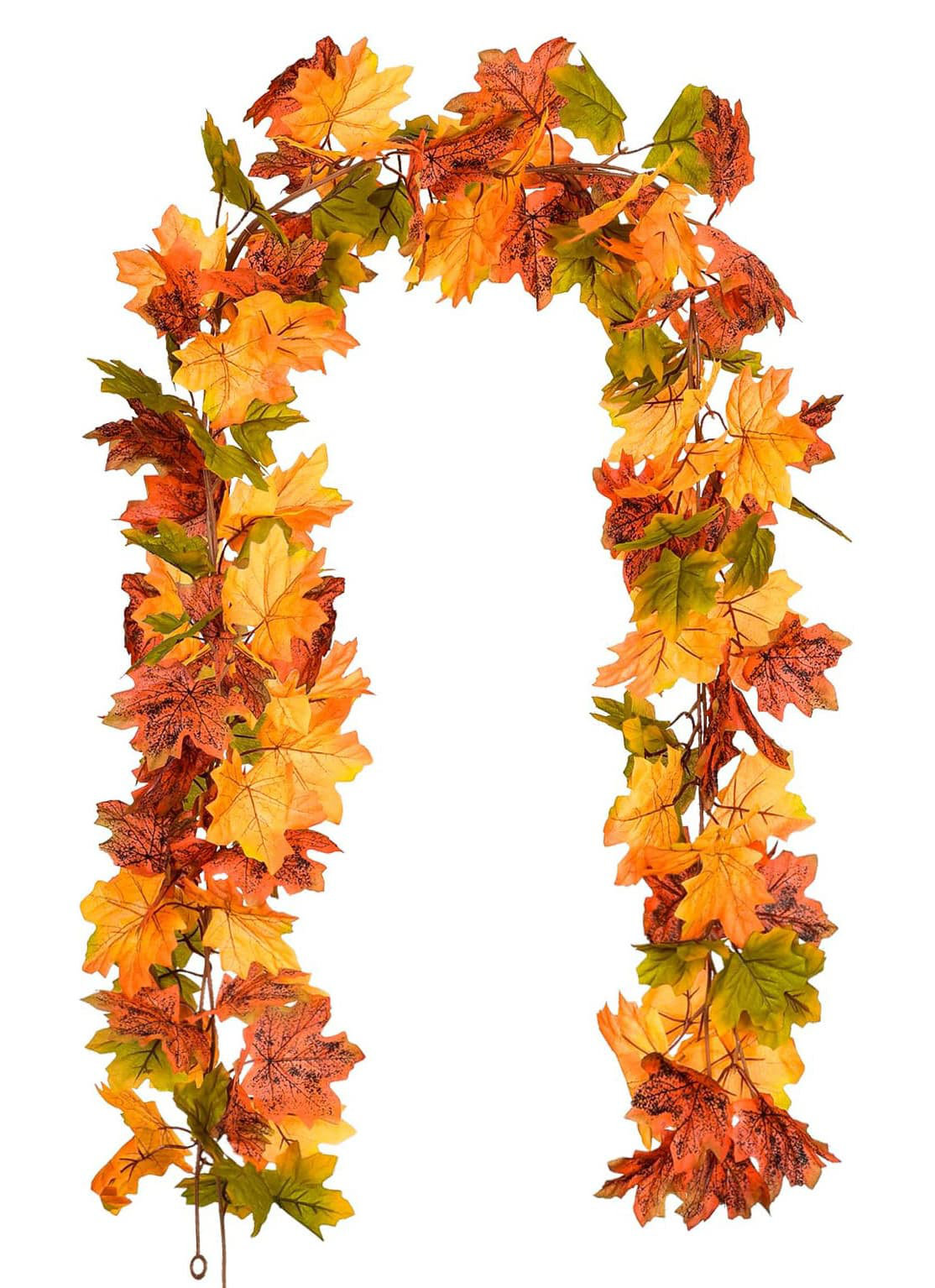 SAPESHA 2024 Two-Pack Fall Garland - 5.9Ft/Piece Maple Leaf Hanging ...