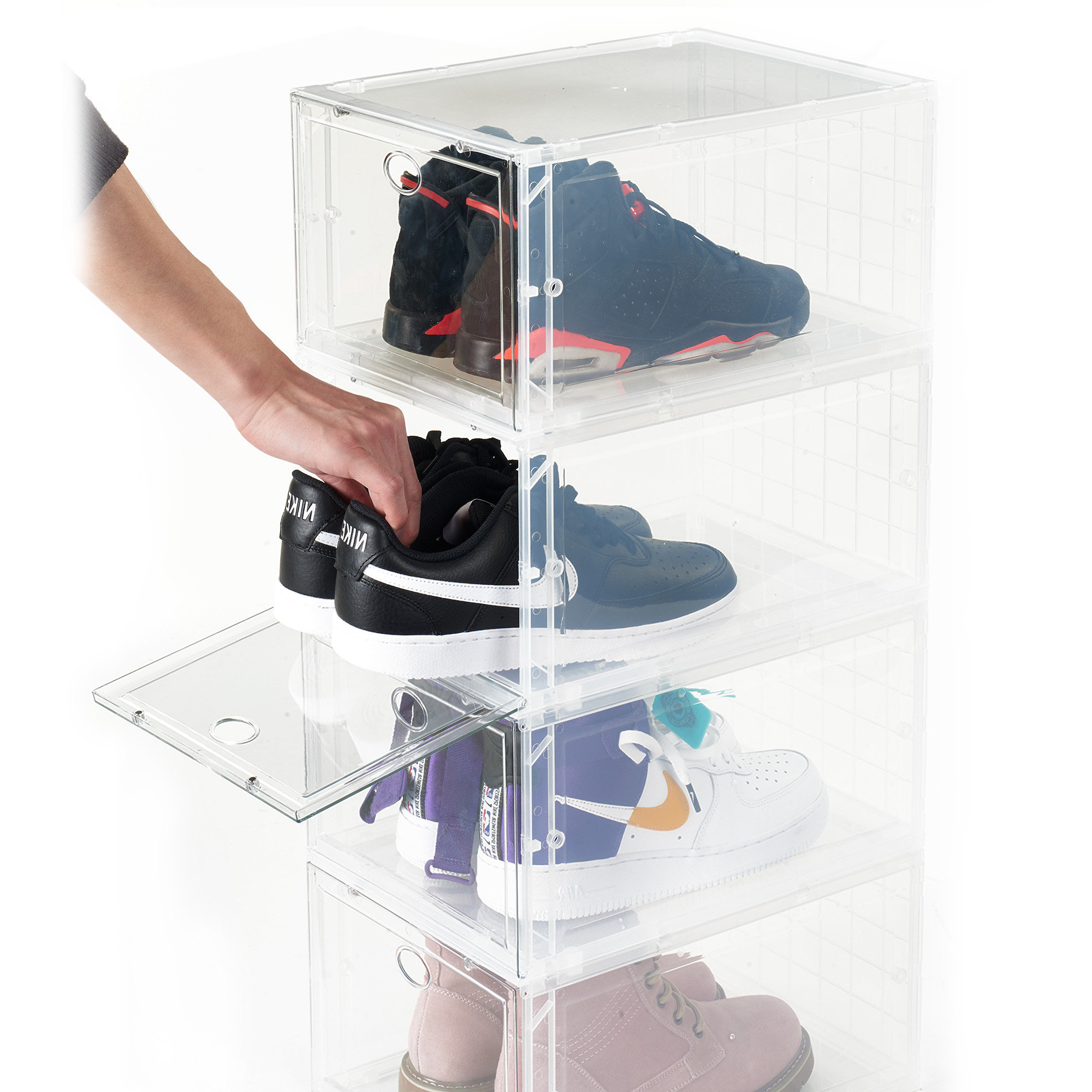 Rebrilliant Stackable Shoe Storage Box (set Of 4) - Wayfair Canada