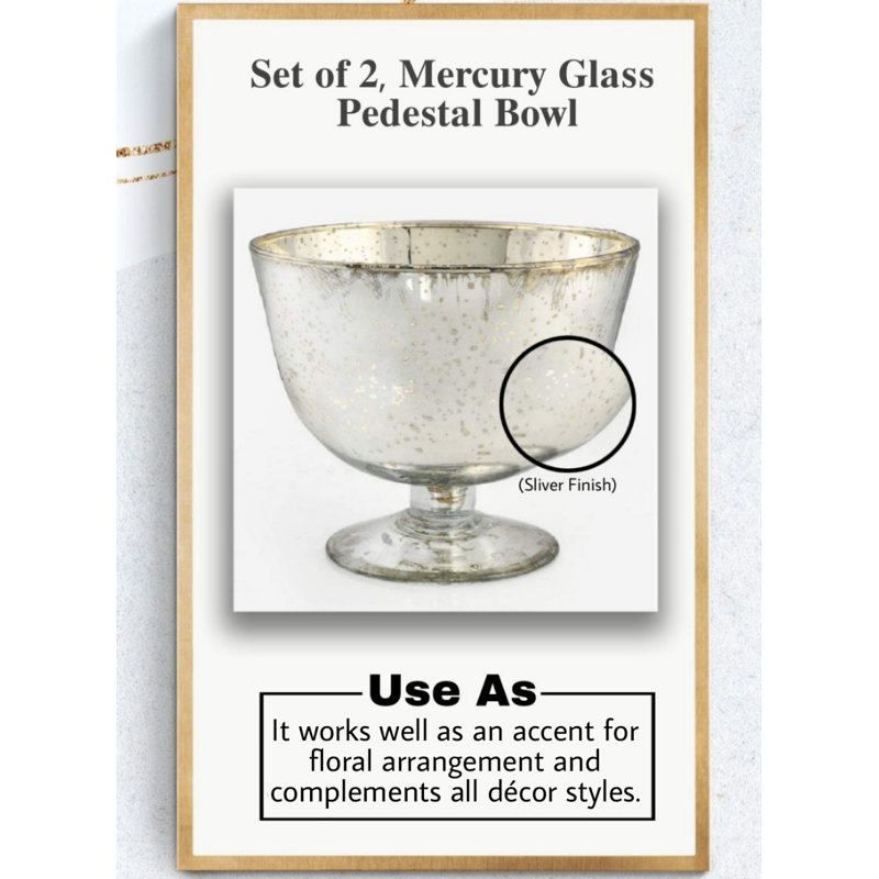 World Menagerie Nama Mercury Glass Decorative Bowl | Wayfair