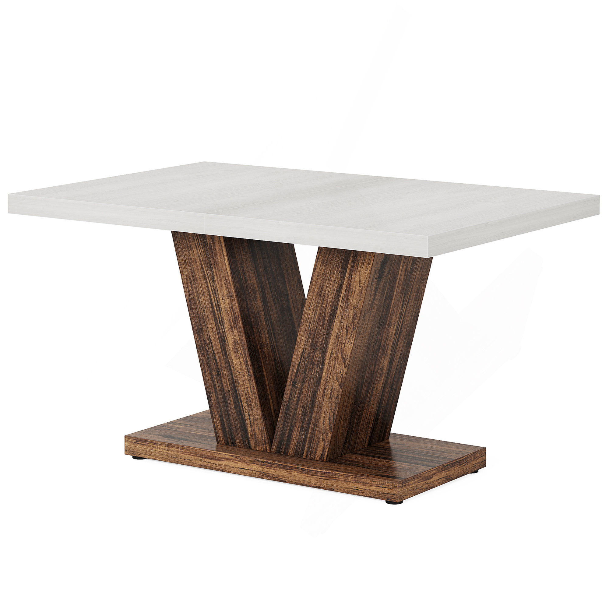 One Allium Way® 47" Farmhouse Dining Table For 4-6 – White Kitchen ...
