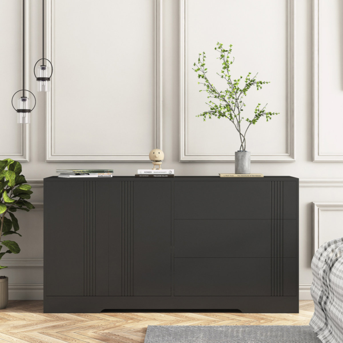 George Oliver Sideboard Buffet Cabinet With Storage, Modern Kitchen ...