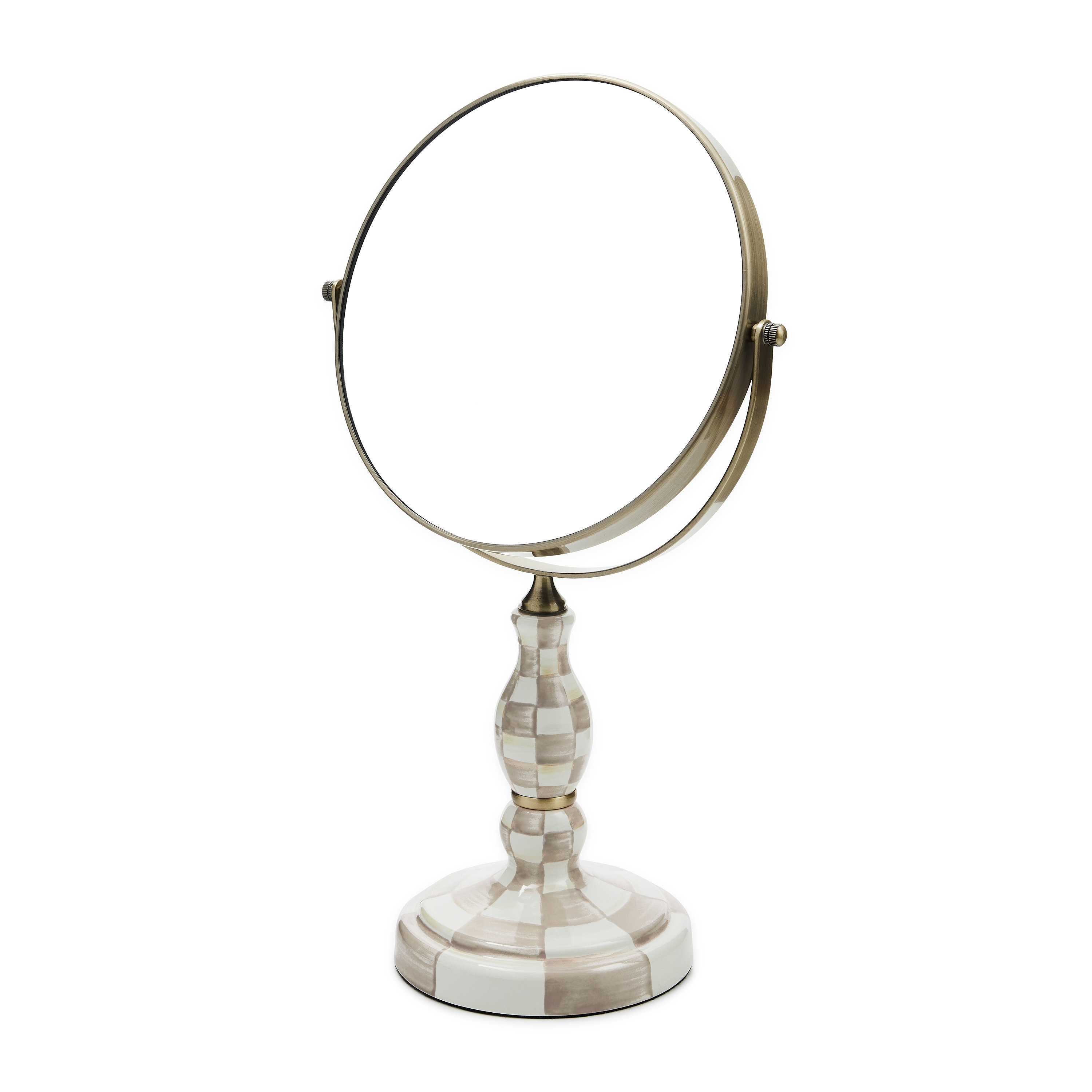 MacKenzie-Childs Mocha Check Vanity Mirror | Wayfair