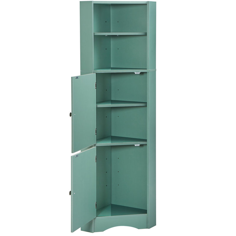 Red Barrel Studio® High bathroom corner cabinet, separate locker, door ...