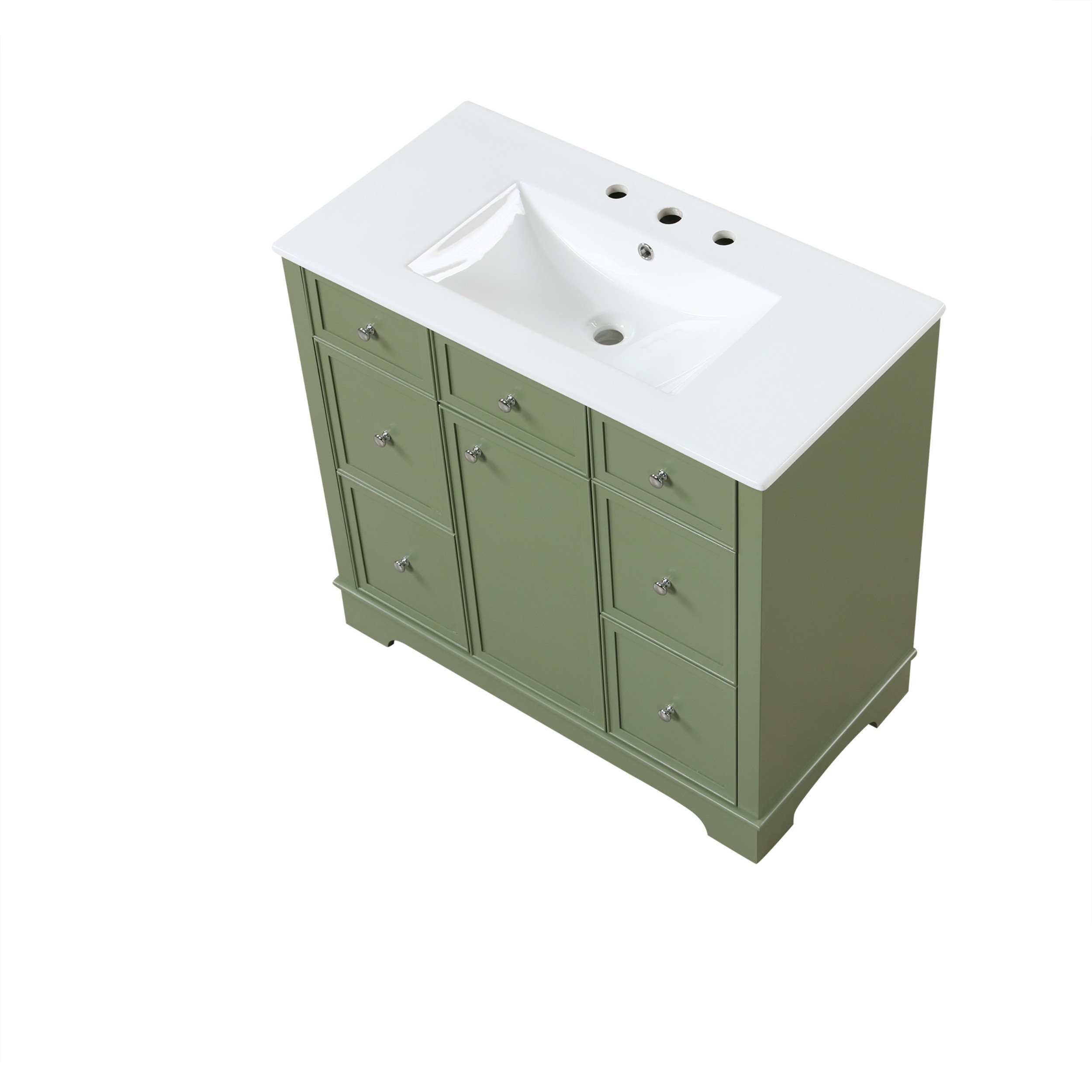 Winston Porter Vintage American Bathroom Vanity with Sink | Wayfair