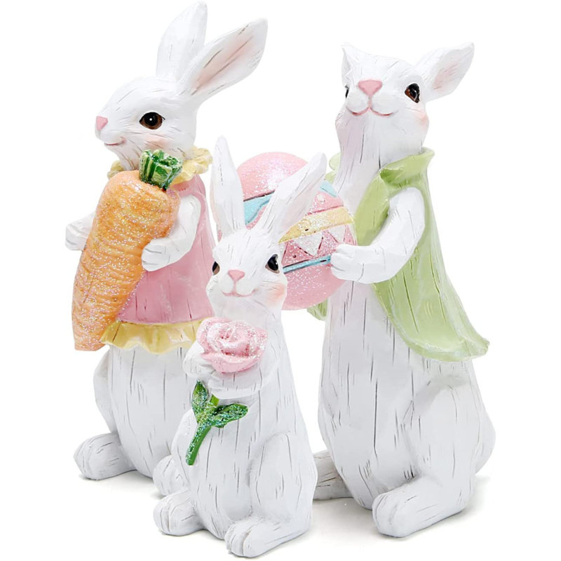 The Holiday Aisle® Bunny Figurines | Wayfair