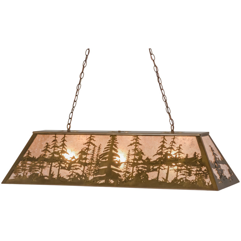 Meyda Lighting Greenbriar Oak 3 - Light Pool Table Linear Pendant | Wayfair