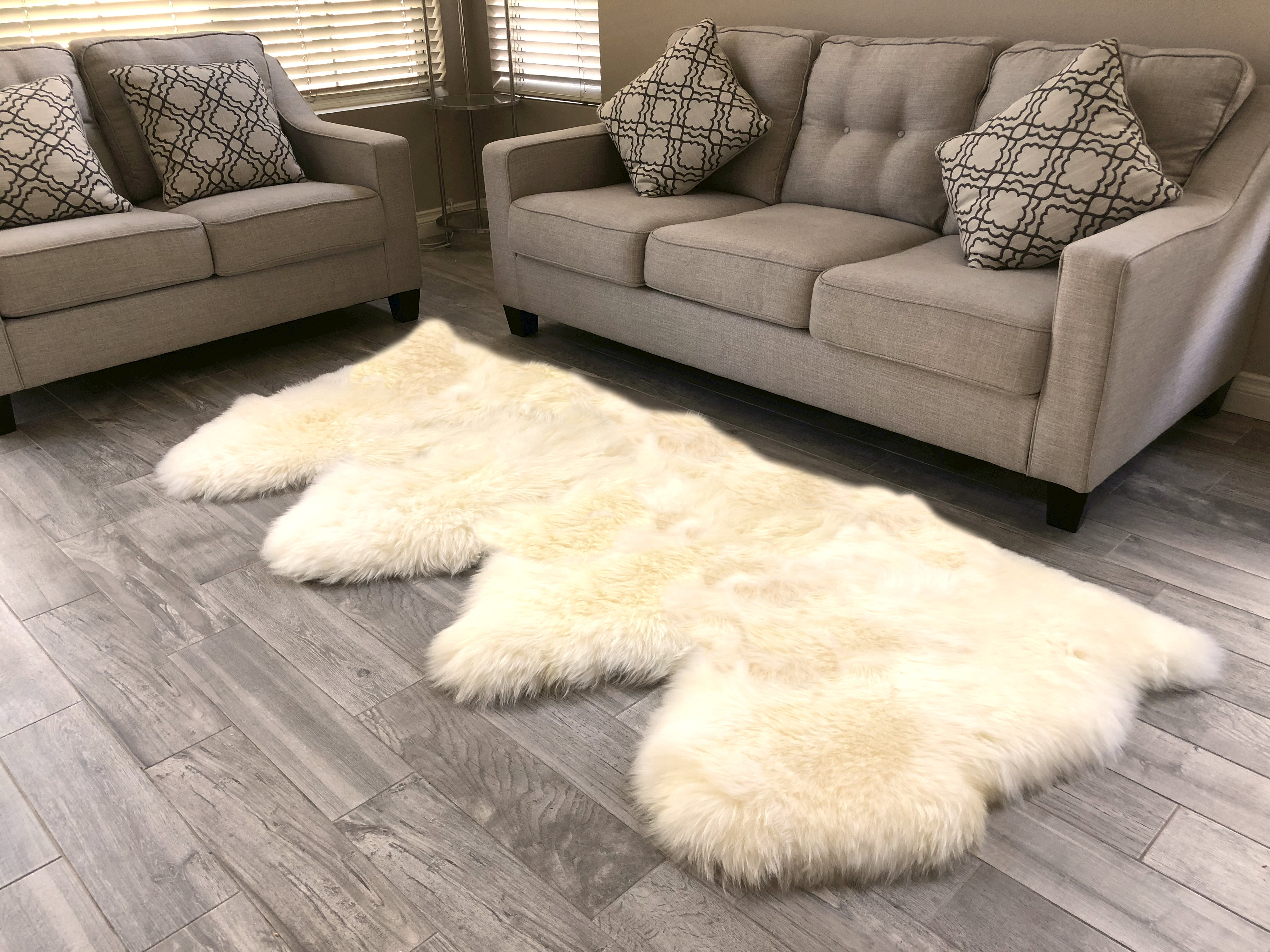 Union Rustic Wick Somerset Handmade Shag Sheepskin Dark Cream Area Rug ...