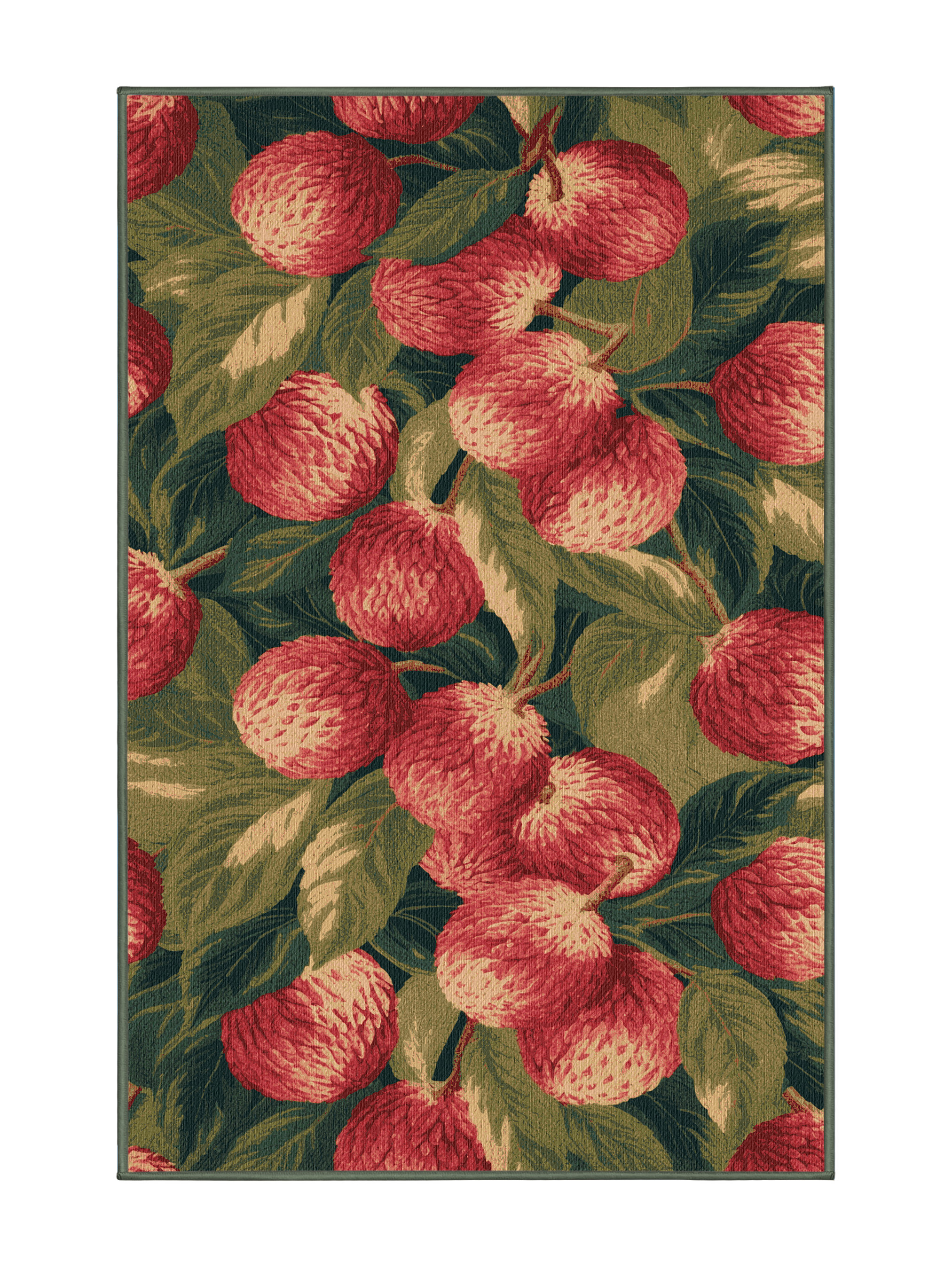 One Allium Way® Washable Lychee Fruits Area Rug | Wayfair