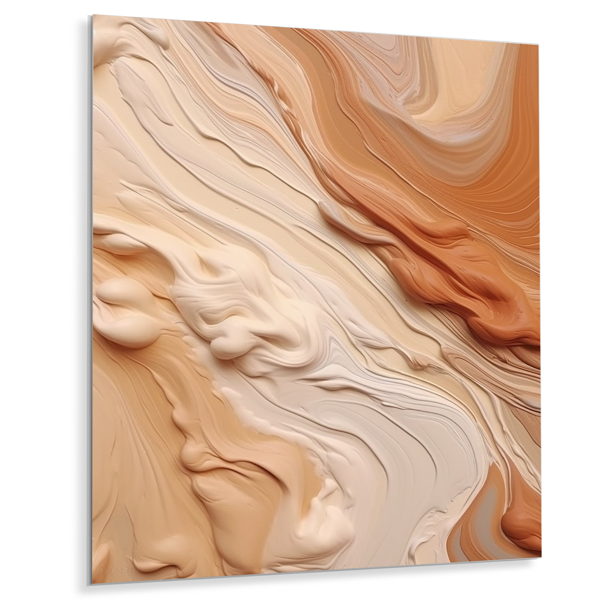 Ivy Bronx Orange Beige Unbounded Imagination I - Abstract Shapes Metal ...