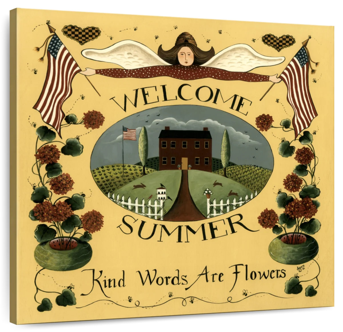 Ebern Designs Tergel Summer - Kind Words Are Flowers | Wayfair
