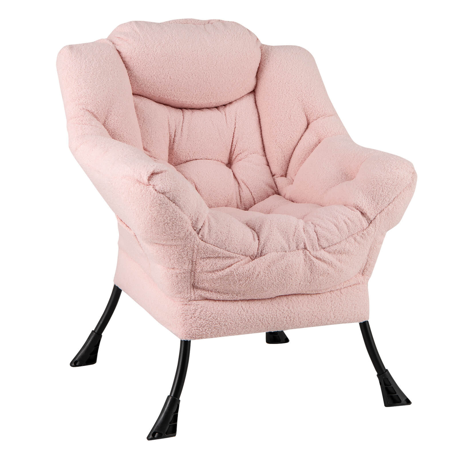 Winston Porter Large Lazy Chair With Cozy Head Pillow Stylish Tufted ...