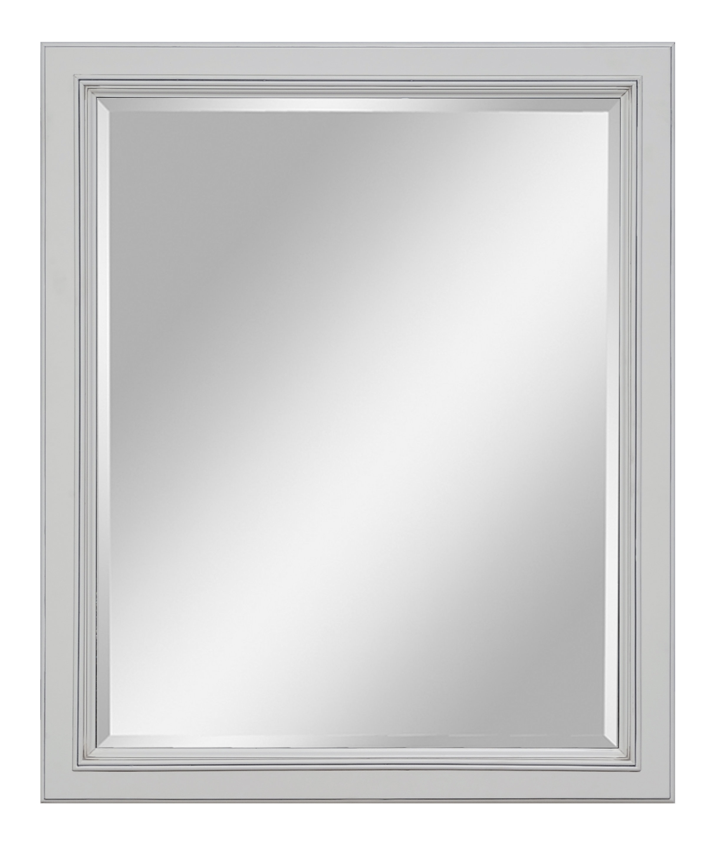 Charlton Home Aghasi 30" X 36" Framed Mirror, Fresh White Finish ...