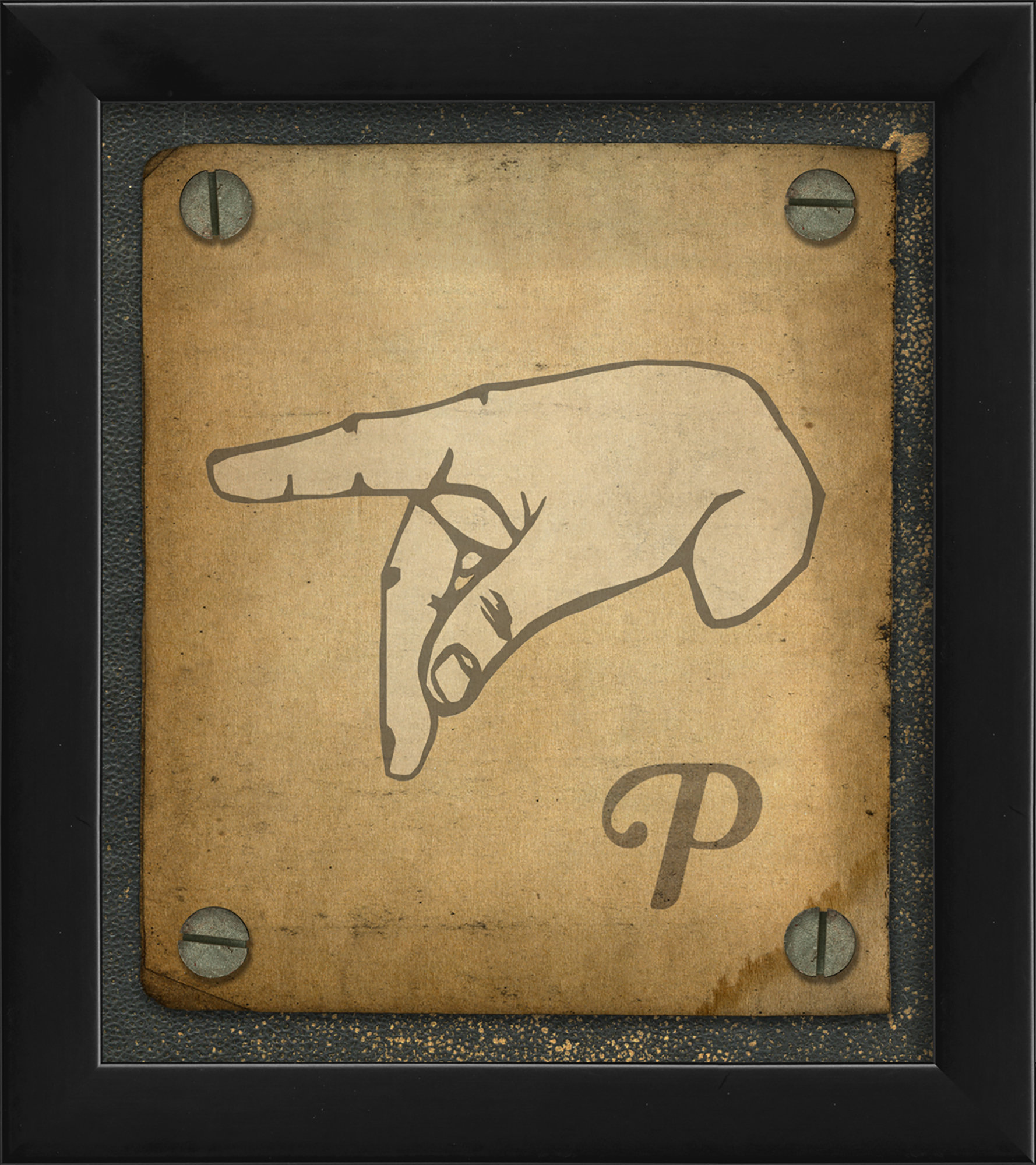 The Artwork Factory Sign P Framed Graphic Art | Wayfair