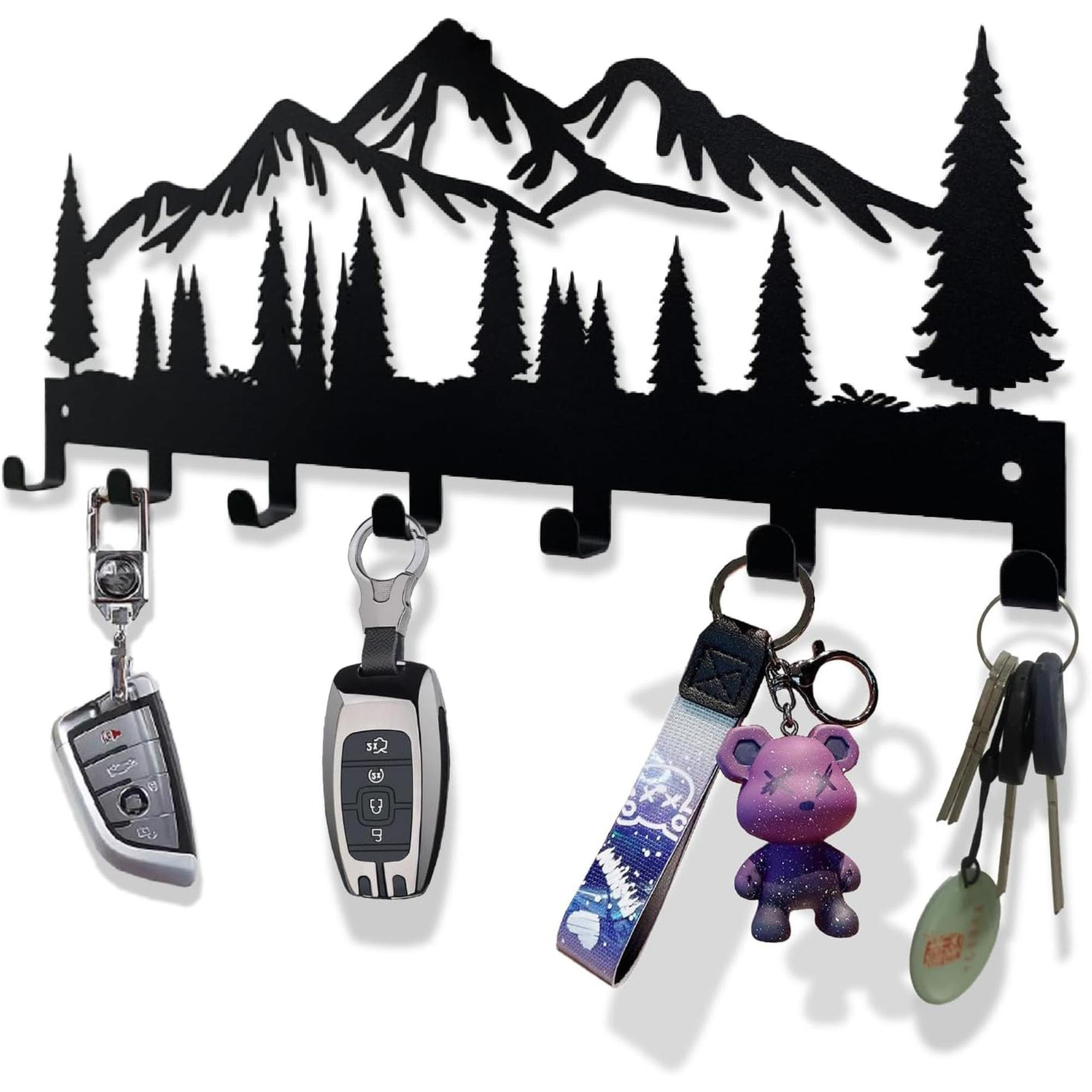 Millwood Pines Key Holder For Wall | Metal Key Holder Hooks Organizer ...