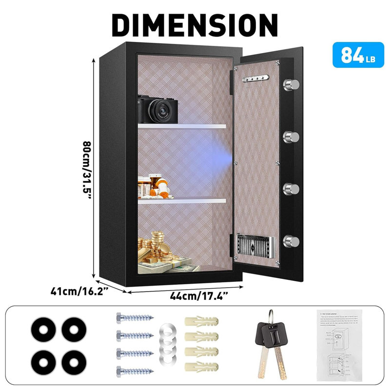 KJETHKEY 7.6 Cuft Heavy Duty Home Safe Box | Wayfair