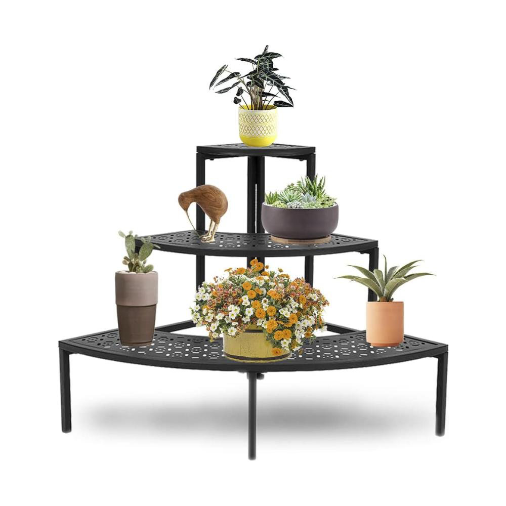 Red Barrel Studio 3-Tier Metal Plant Stand Indoor - Tiered Outdoor ...