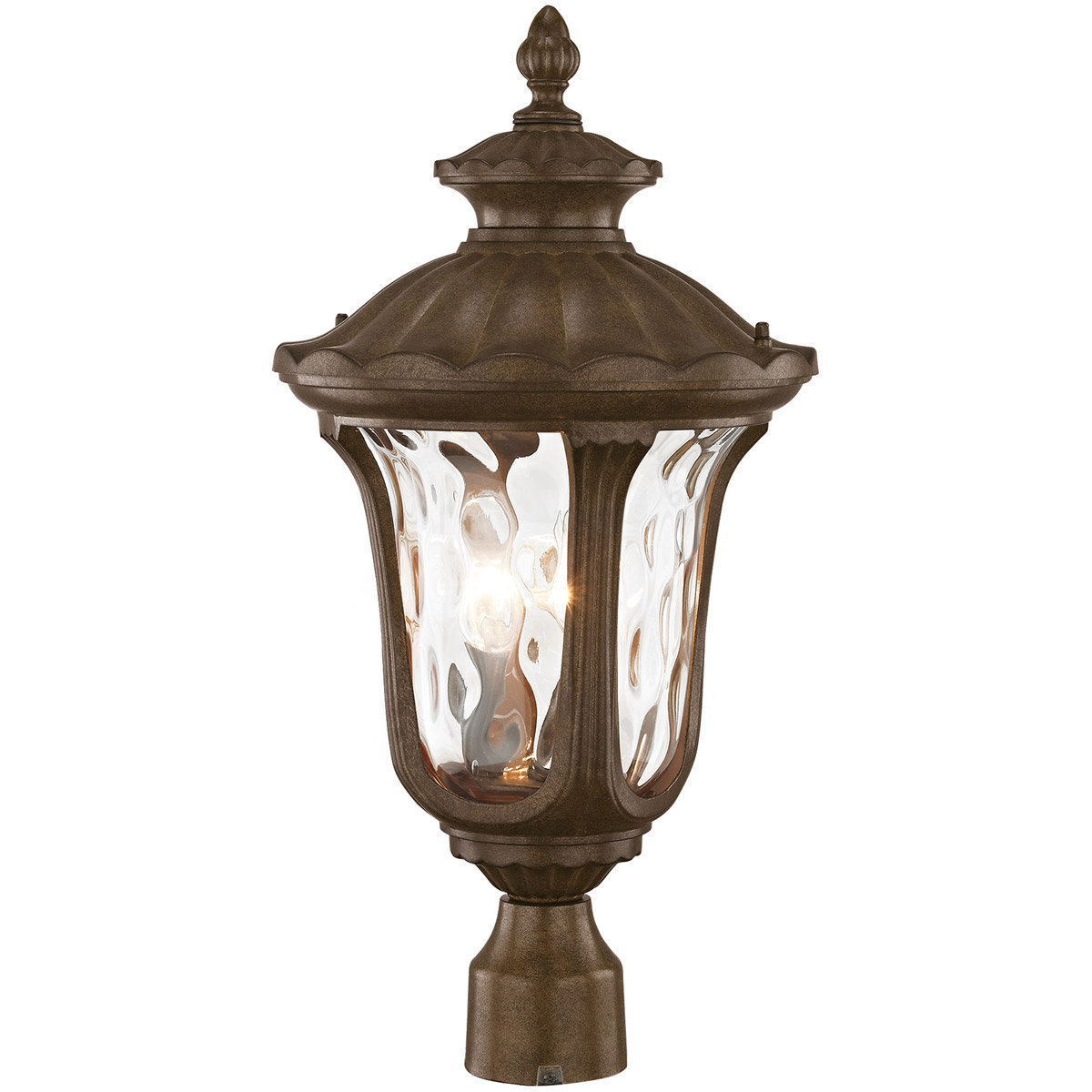 Lighting Lumens 3 Light MG Outdoor Post Lantern Pendant Fixture Amber ...